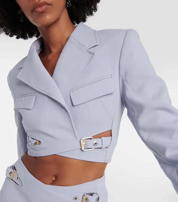 DION LEE Cropped Belted Blazer