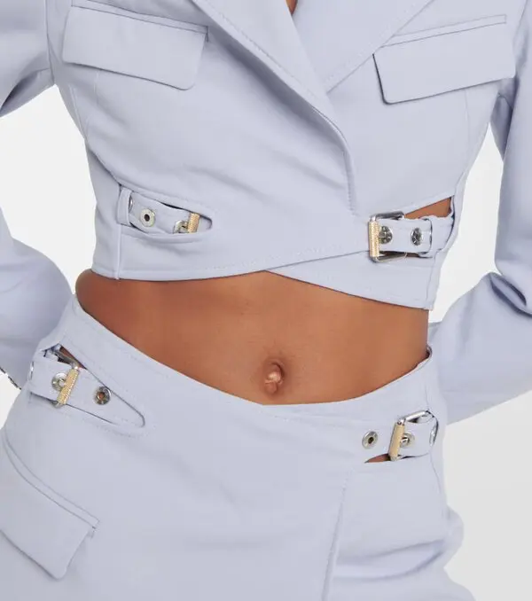 DION LEE Cropped Belted Blazer