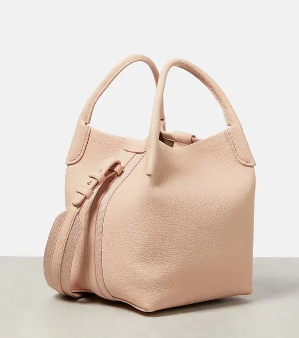 Loro Piana Bale Small Leather Tote Bag - Beige