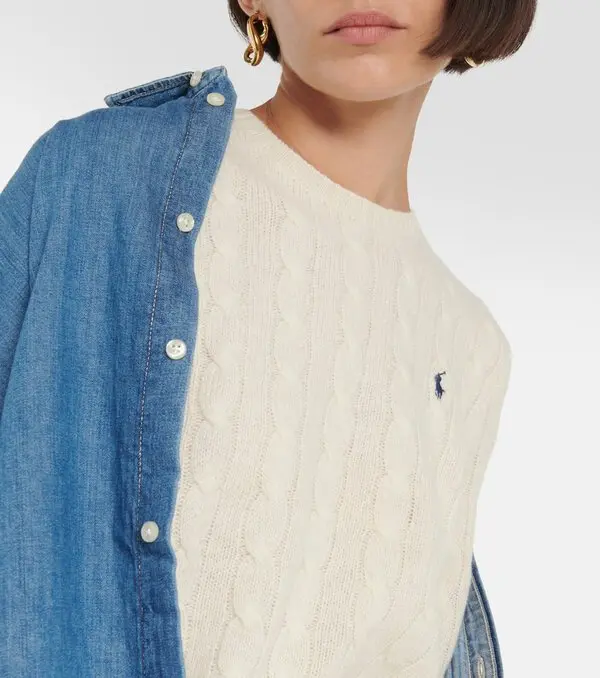Polo Ralph Lauren Cable-knit Cotton Sweater - White