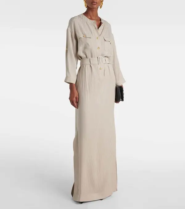 TOM FORD Striped Belted Shirt Dress