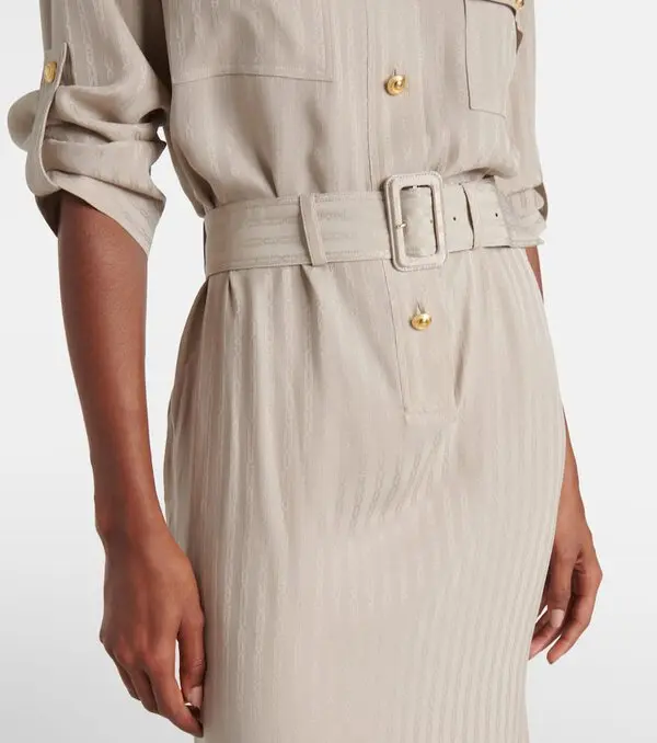 TOM FORD Striped Belted Shirt Dress