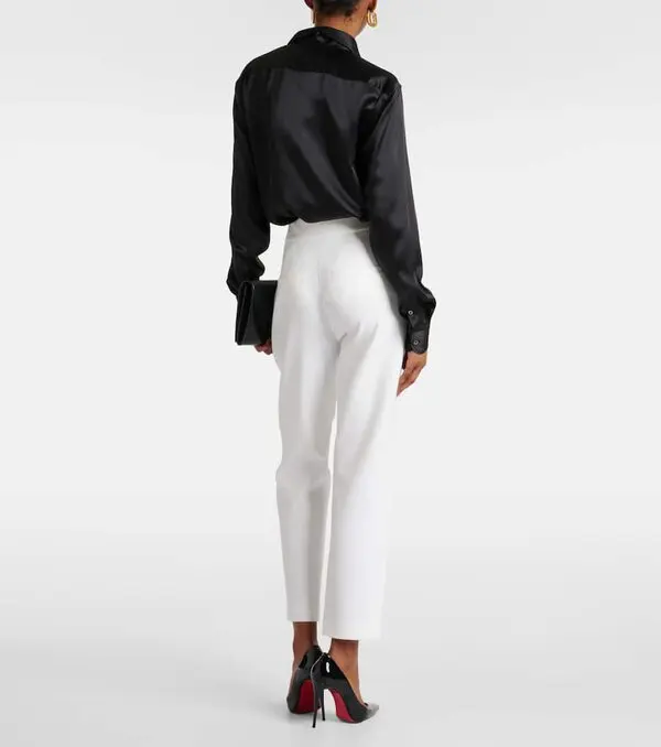 Veronica Beard Renzo Mid-rise Cropped Slim Pants