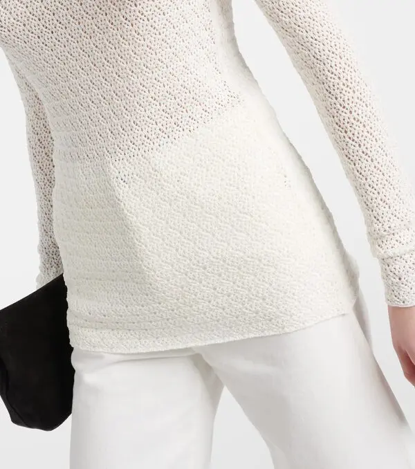 TOTEME Crochet Turtleneck Top