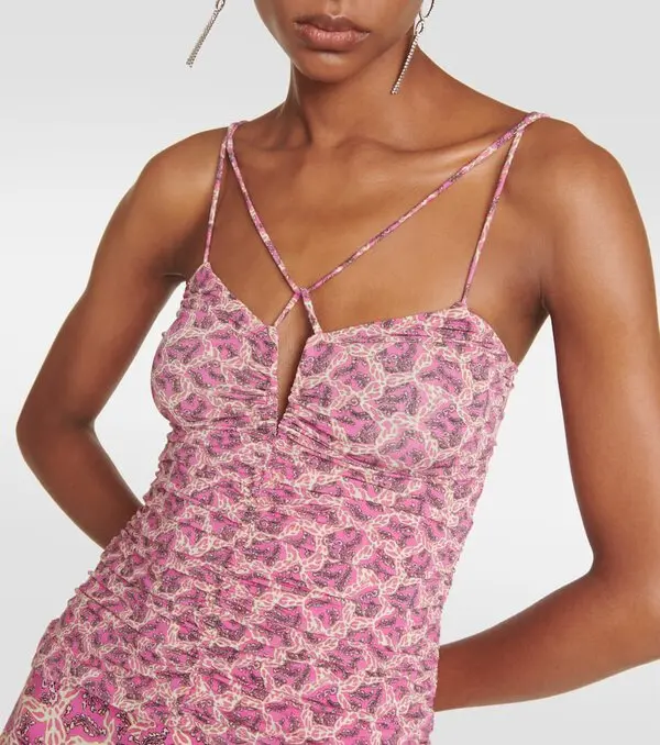 Isabel Marant Étoile Leila Printed Ruched Jersey Top