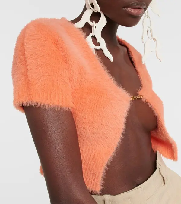 Jacquemus La Maille Neve Logo Cropped Cardigan