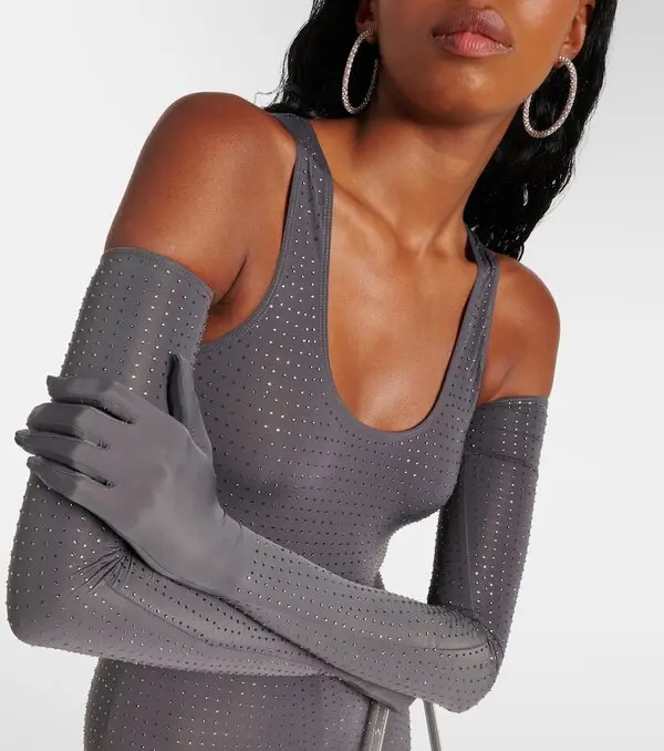 Alex Perry Crystal-embellished Jersey Catsuit