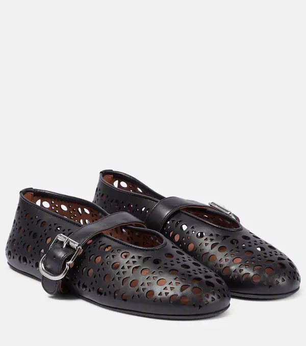 Alaïa Vienne Leather Ballet Flats