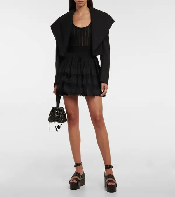 Alaïa Crinoline Mini Dress - Black