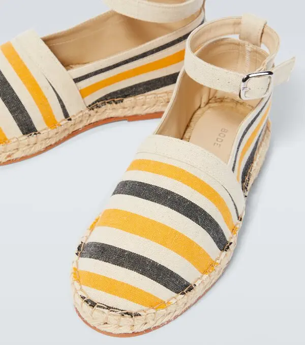BODE Namesake Striped Espadrilles