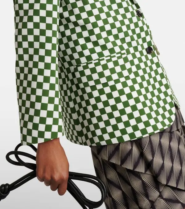 Dries Van Noten Checked Single-breasted Blazer