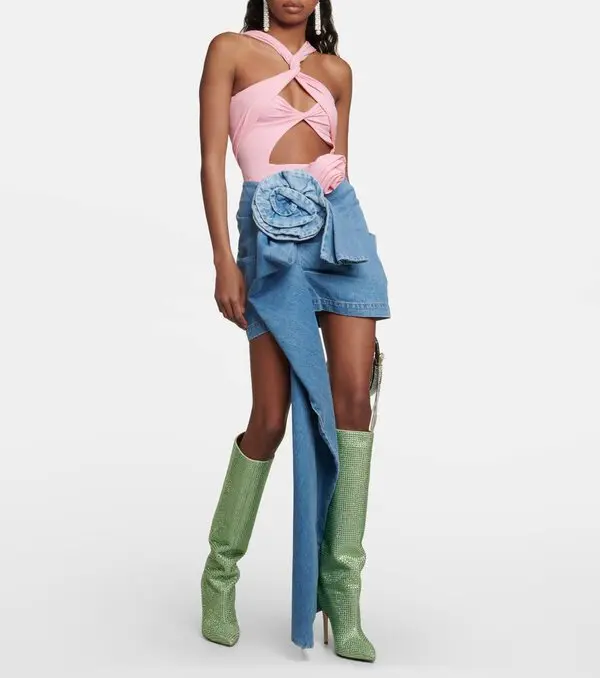 Paris Texas Holly Embellished Knee-high Boots