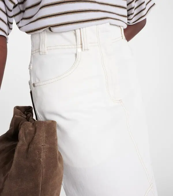 Brunello Cucinelli Denim Midi Skirt