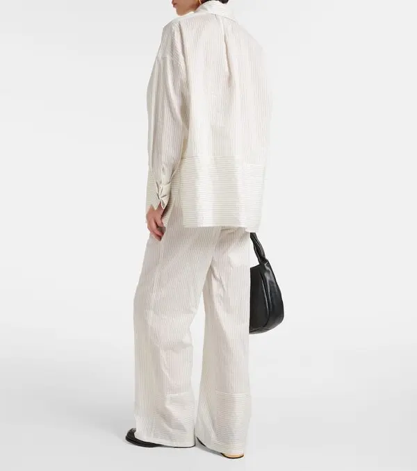 Max Mara Saletta Pinstripe Shirt - White