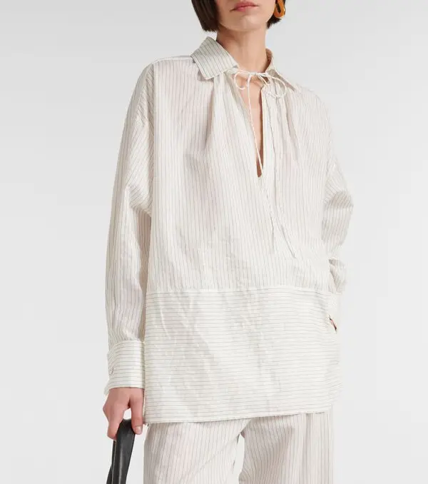 Max Mara Saletta Pinstripe Shirt - White