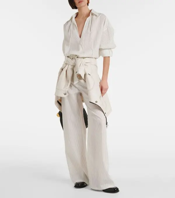 Max Mara Saletta Pinstripe Shirt - White