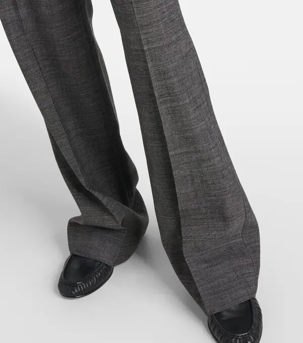 THE ROW Gandal Straight Virgin Wool Trousers