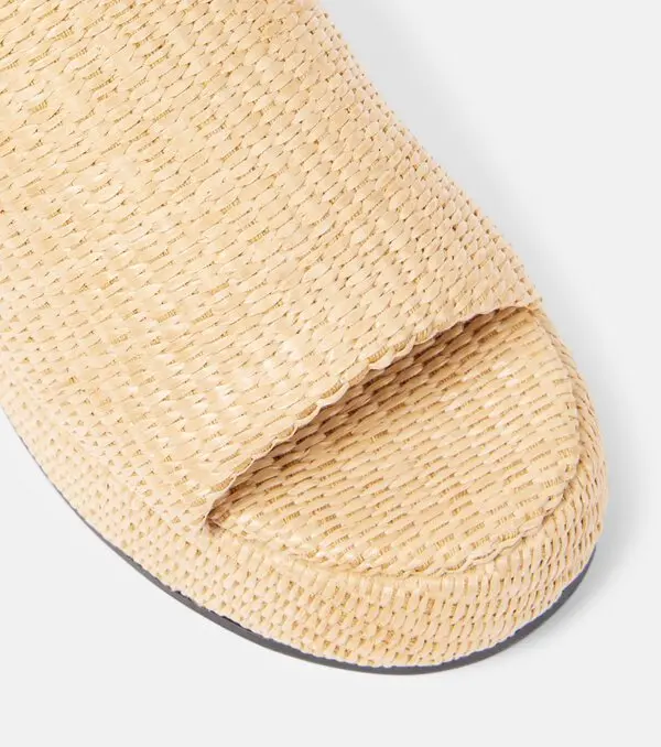 GANNI Raffia Platform Mules