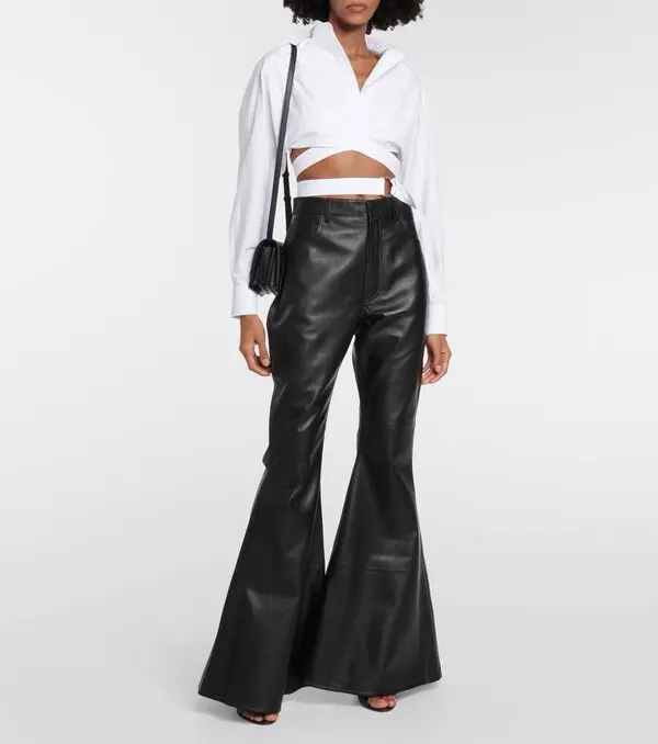 Alaïa Flared Leather Pants