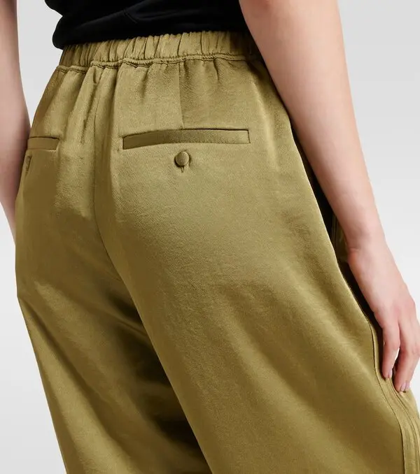 Vince Low-rise Satin Wide-leg Trousers