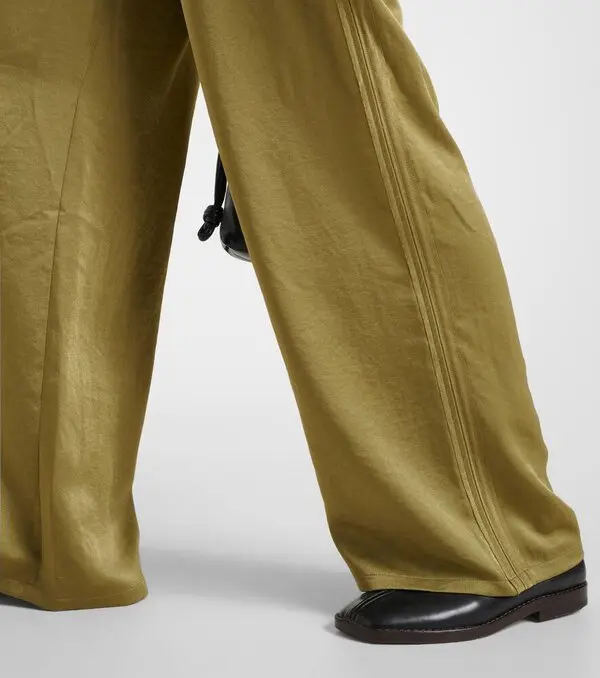 Vince Low-rise Satin Wide-leg Trousers