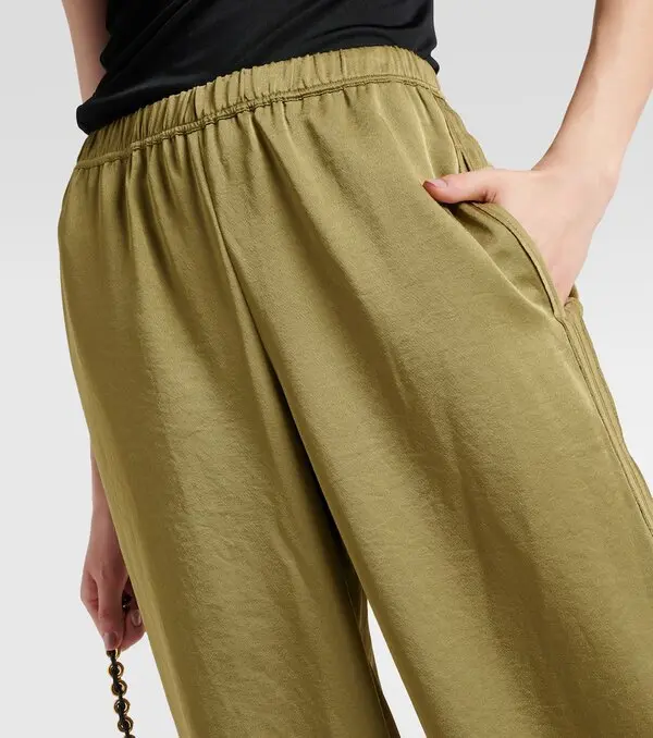 Vince Low-rise Satin Wide-leg Trousers
