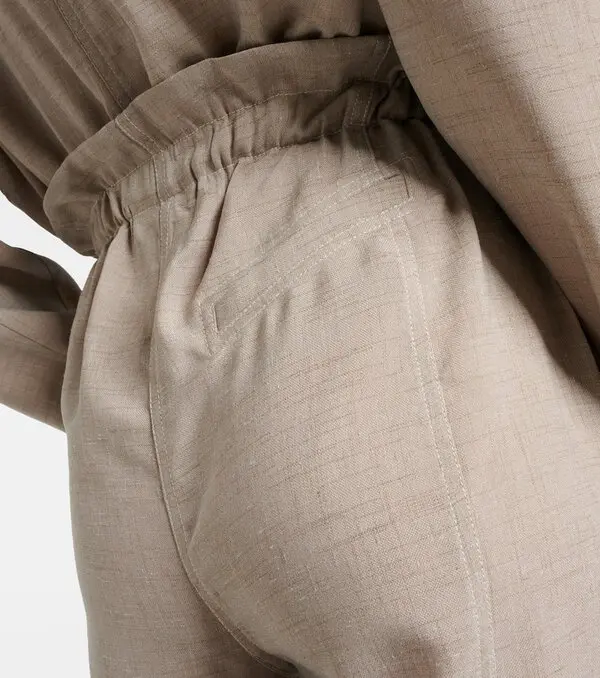 GANNI High-rise Wide-leg Pants