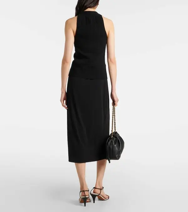 Vince Cotton-blend Tank Top - Black