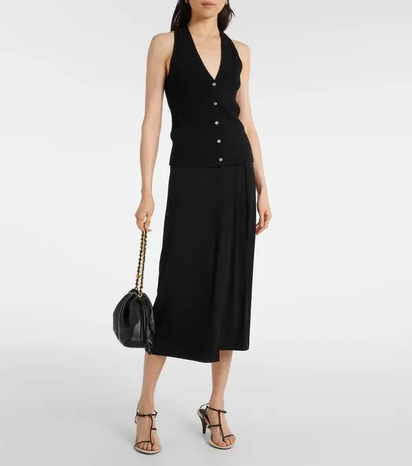 Vince Cotton-blend Tank Top - Black