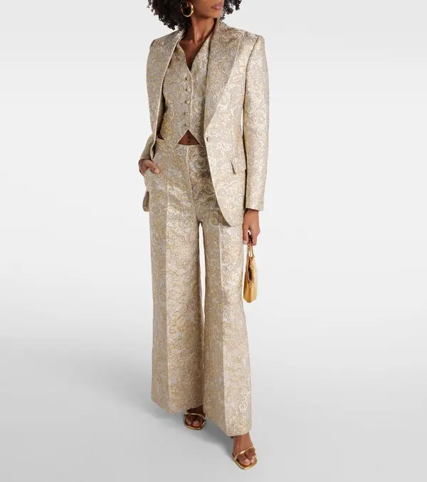 Stella McCartney Single-breasted Brocade Blazer