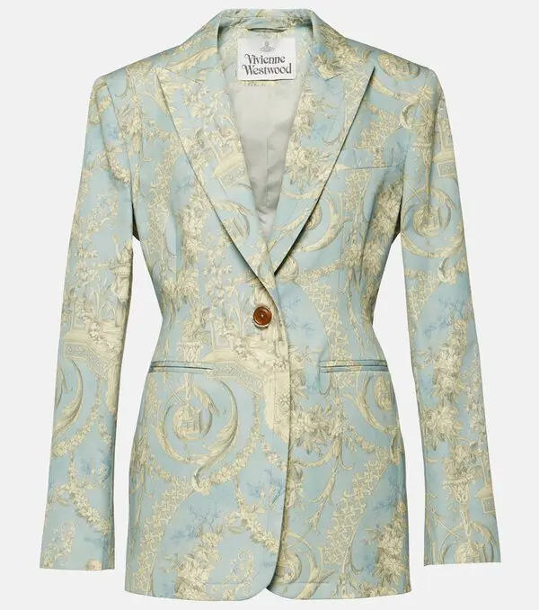 VIVIENNE WESTWOOD Lauren Toile De Jouy Cotton Jacket - Blue
