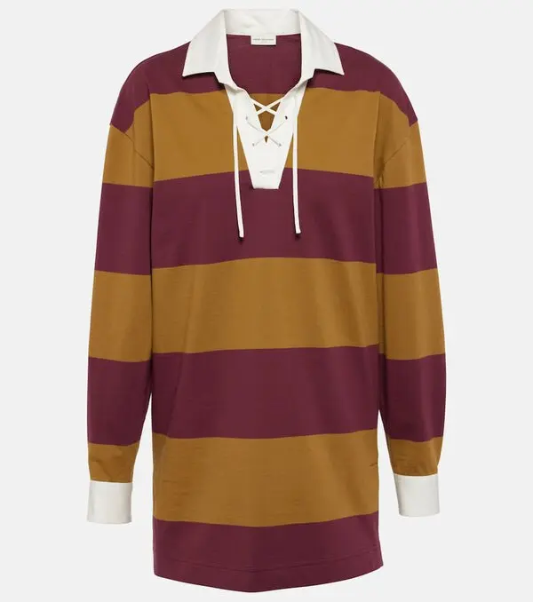 Dries Van Noten Colorblocked Cotton-blend Rugby Shirt