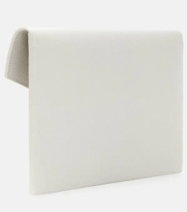 Saint Laurent Uptown Leather Clutch - White
