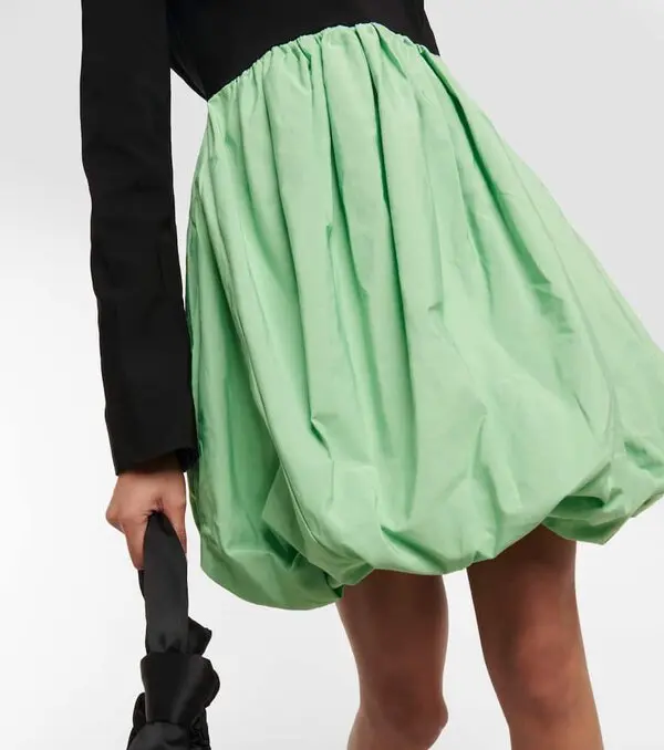 GANNI Balloon Skirt Taffeta Minidress