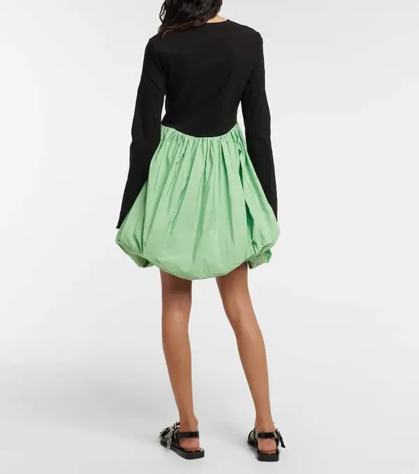GANNI Balloon Skirt Taffeta Minidress