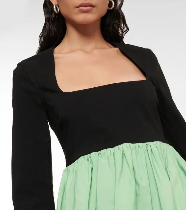 GANNI Balloon Skirt Taffeta Minidress