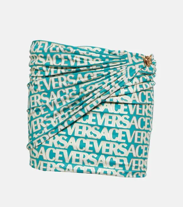 Versace Logo Mini Skirt - Multicoloured