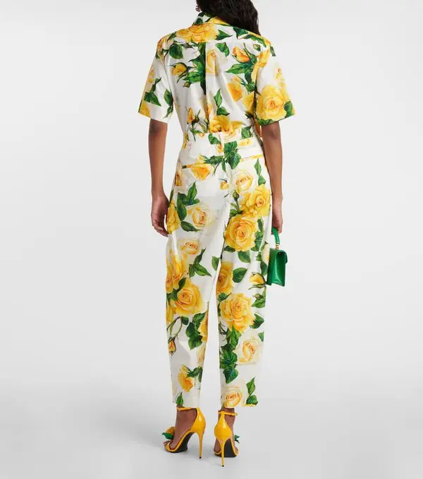 Dolce & Gabbana Floral Cropped Pants