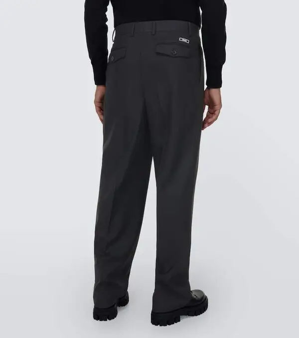 Versace Wool Straight Pants