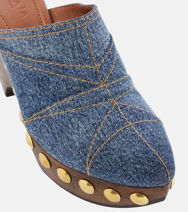 Alaïa Le Sabot Denim Mules