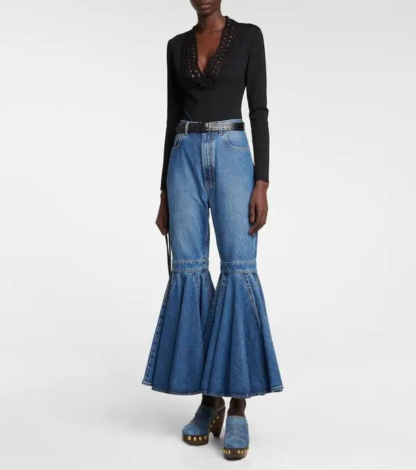 Alaïa Le Sabot Denim Mules