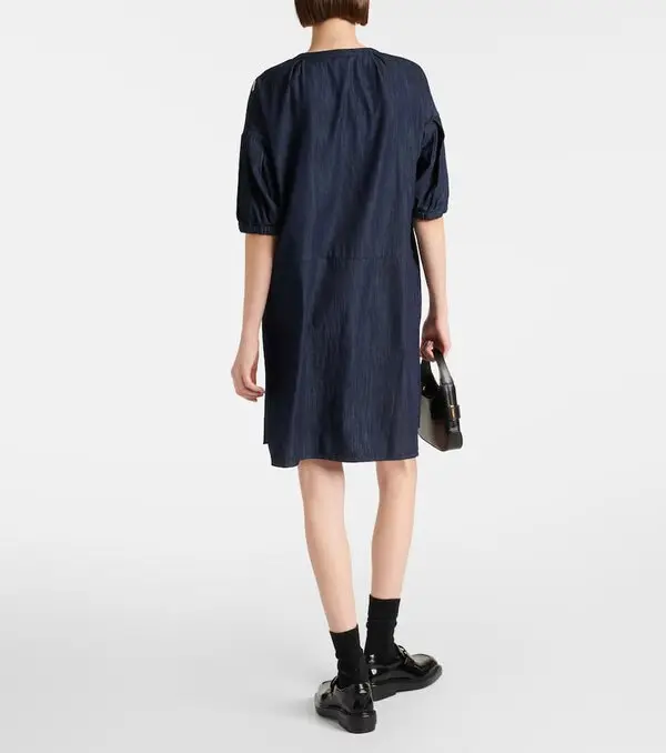 Max Mara Embroidered Denim Dress
