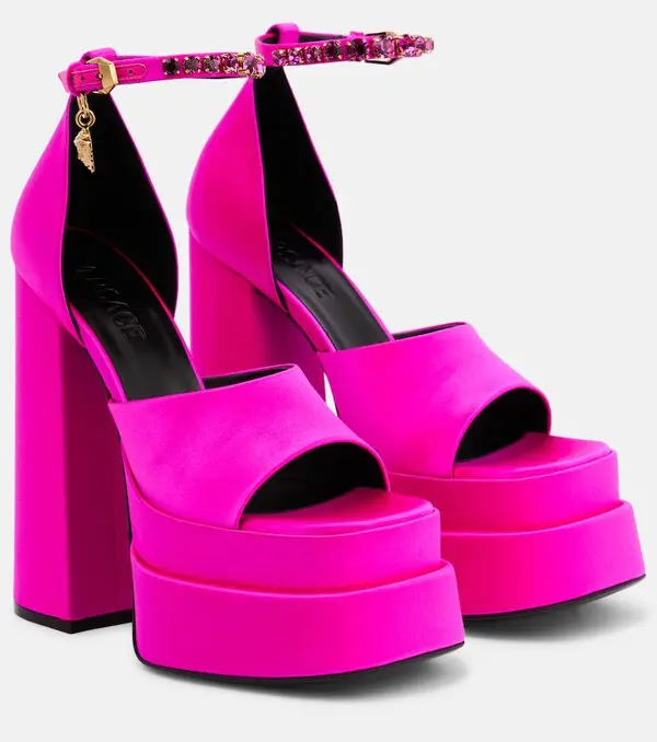 Versace Medusa Aevitas Platform Sandals - Pink