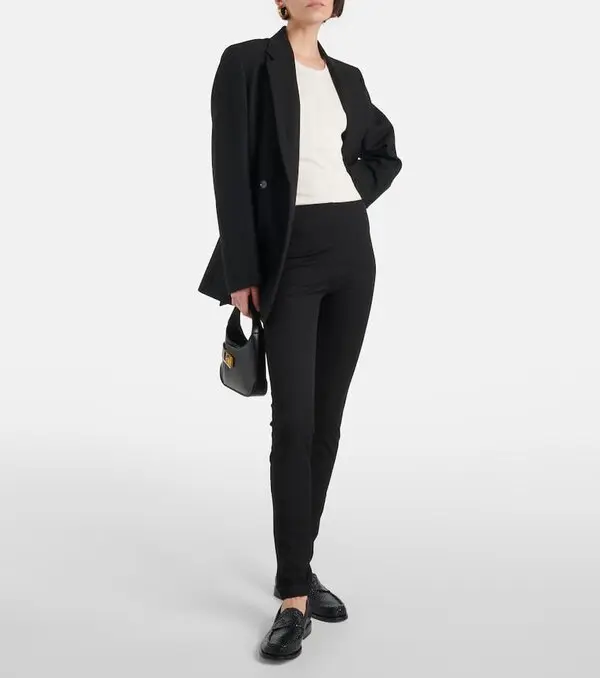 JOSEPH High-rise Stretch-gabardine Leggings - Black