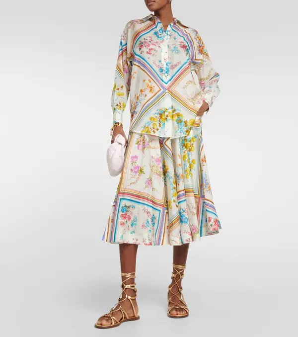 Zimmermann Halcyon Floral Silk Blouse