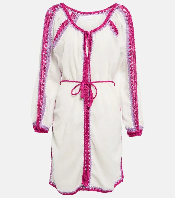 Anna Kosturova Penelope Cotton Minidress - White