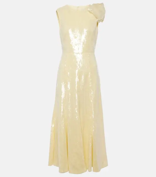 Roland Mouret Sequined Flared Midi Dress