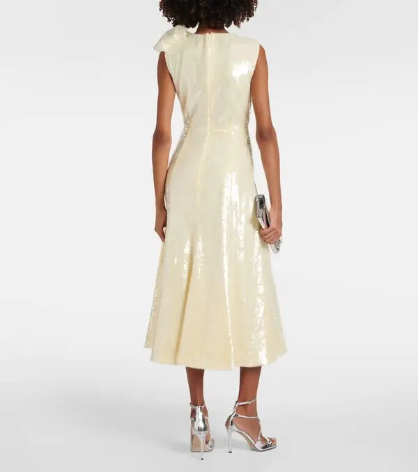 Roland Mouret Sequined Flared Midi Dress