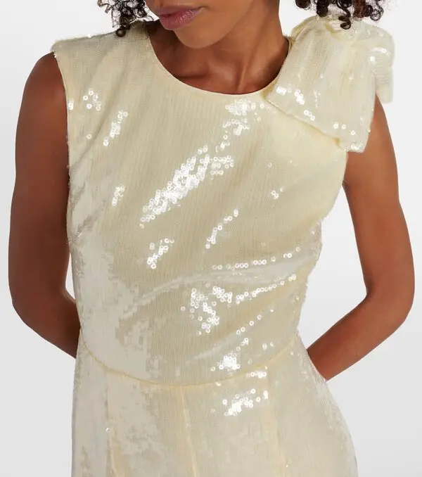Roland Mouret Sequined Flared Midi Dress