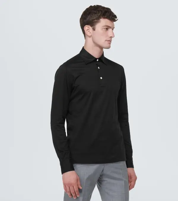 Kiton Cotton Poplin Polo Top